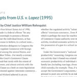 Handout E: Excerpts from U.S. v. Lopez (1995) | National Leader in ...
