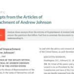 Handout C: Excerpts from the Articles of Impeachment of Andrew Johnson ...