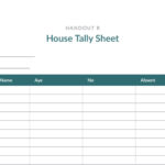 Handout R: House Tally Sheet | Bill of Rights Institute