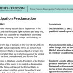Primary Source: Emancipation Proclamation Annotated | Bill of Rights ...