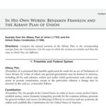 Handout C: In His Own Words: Benjamin Franklin and the Albany Plan of ...