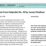 Primary Source: Federalist No. 10 Excerpts Annotated | Bill of Rights ...