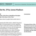 Primary Source: Federalist No. 39 Excerpts Annotated | Bill of Rights ...