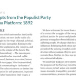 Handout E: Excerpts from the Populist Party Omaha Platform 1892 | Bill ...