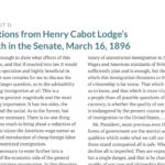 Handout D: Selections from Henry Cabot Lodge's Speech in the Senate ...