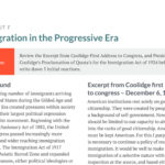 Handout F: Immigration in the Progressive Era | Bill of Rights Institute