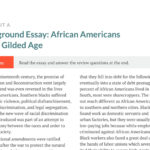 Handout A: Background Essay: African Americans in the Gilded Age | Bill ...