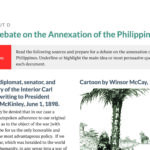Handout D: The Debate on the Annexation of the Philippines | Bill of ...