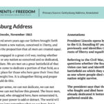 Primary Source: Gettysburg Address Annotated | Bill of Rights Institute
