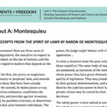 Primary Source: Montesquieu - Excerpts from the Spirit of Laws (1748 ...