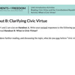 Handout B: Clarifying Civic Virtue | Bill of Rights Institute