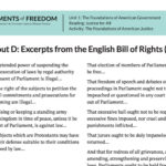 Primary Source: Excerpts from the English Bill of Rights | Bill of ...
