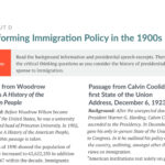 Handout D: Transforming Immigration Policy in the 1900s | Bill of ...
