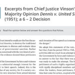 Handout G: Excerpts from Chief Justice Vinson's Majority Opinion Dennis ...