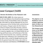 Primary Source: Mayflower Compact (1620) Annotated | Bill of Rights ...