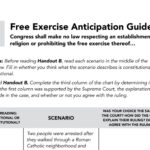 Handout A: Free Exercise Anticipation Guide | Bill of Rights Institute