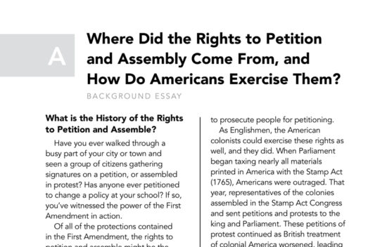 Freedom Of Petition And Assembly