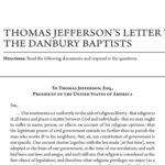 Handout A: Thomas Jefferson's Letter to the Danbury Baptist Association ...