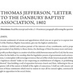 Handout E: Thomas Jefferson, "Letter to the Danbury Baptists" | Bill of ...
